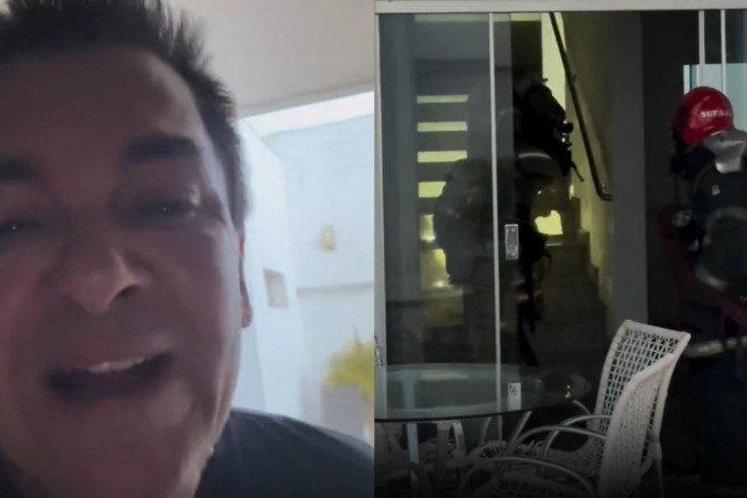 Regis Danese clama por socorro após casa pegar fogo