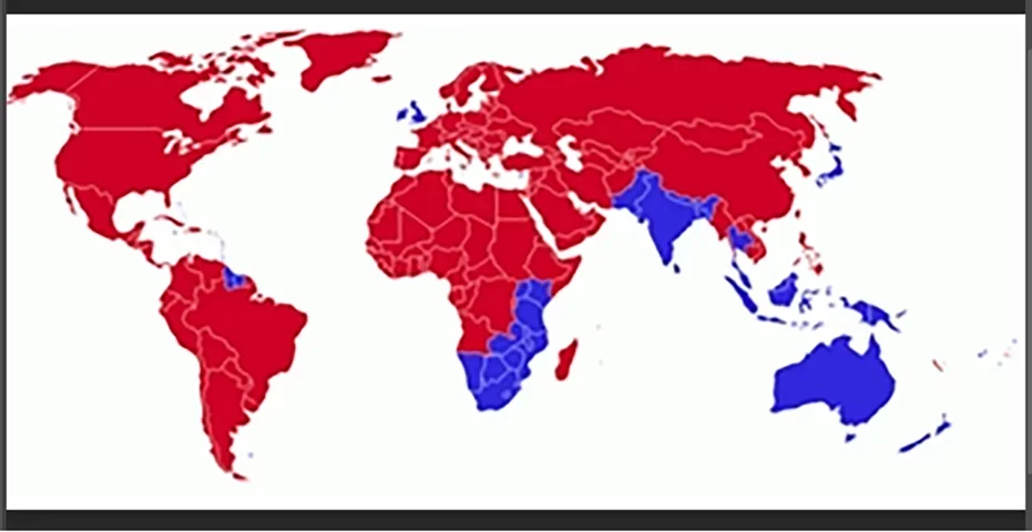 Países com mão inglesa no trânsito. Sabia de todos?